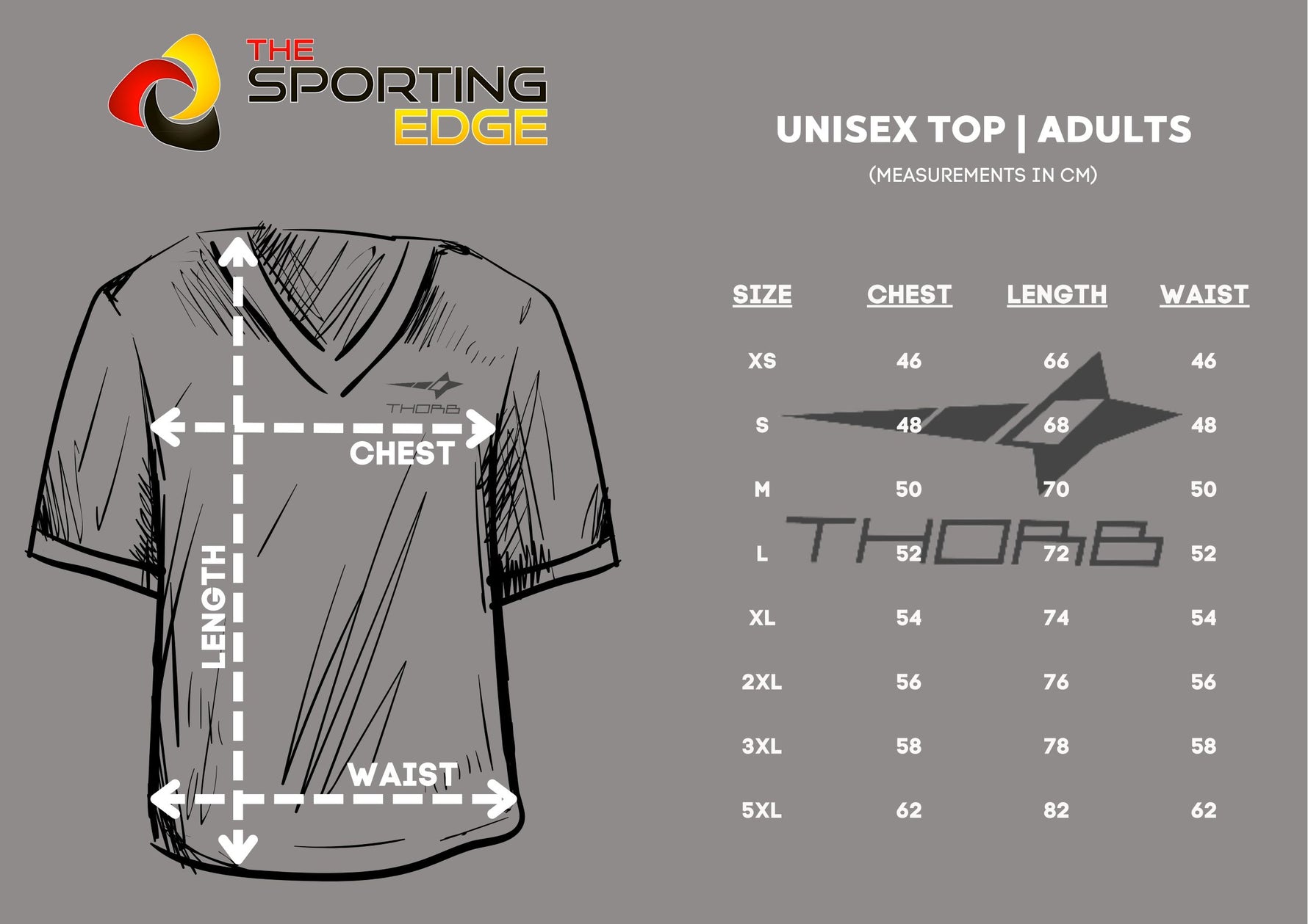 THORB SIZE CHART – TheSportingEdge